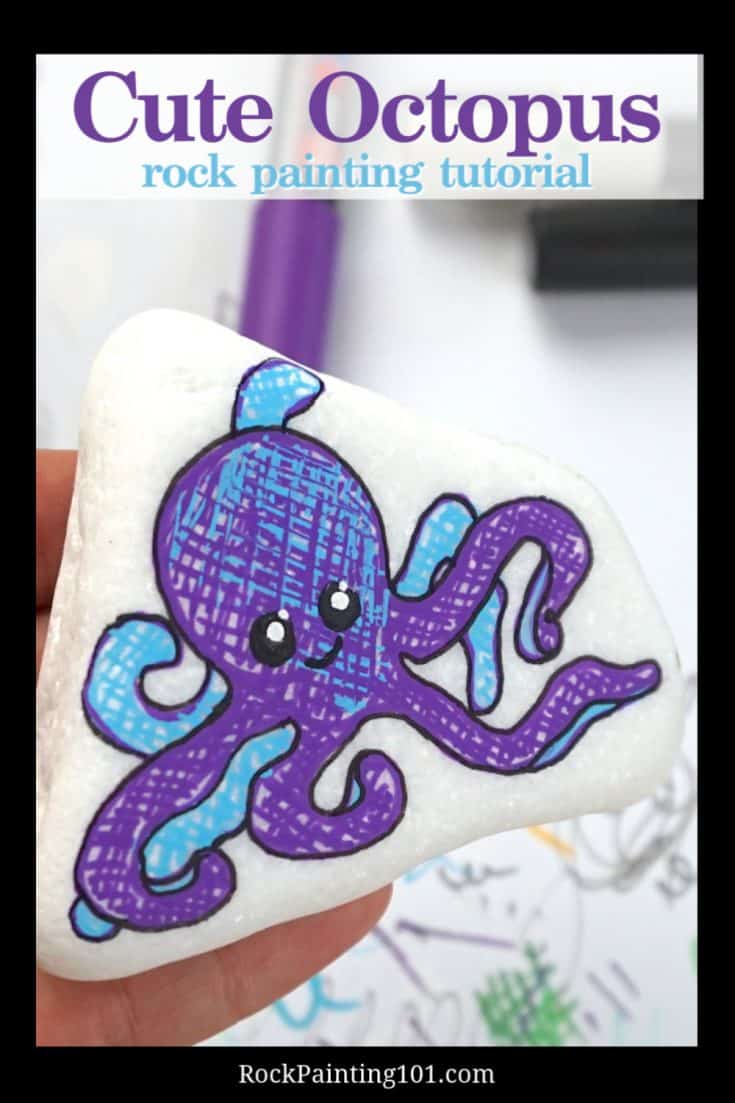 How to paint an octopus onto a rock - Rock Painting 101