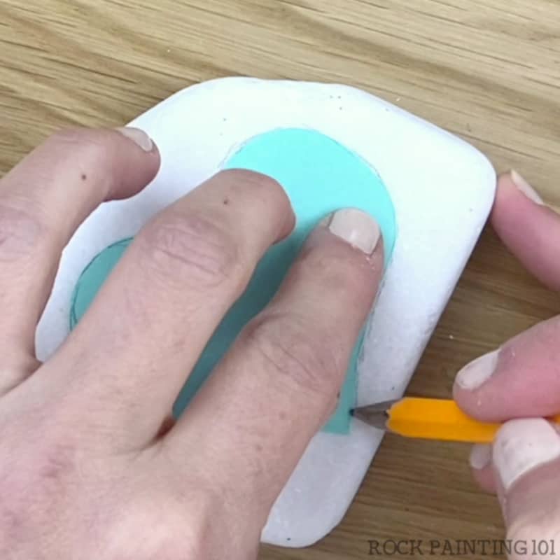 How to make space rocks with holographic acrylic paint