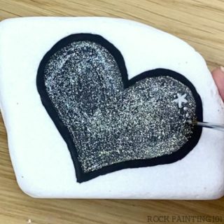 How to make space rocks with holographic acrylic paint