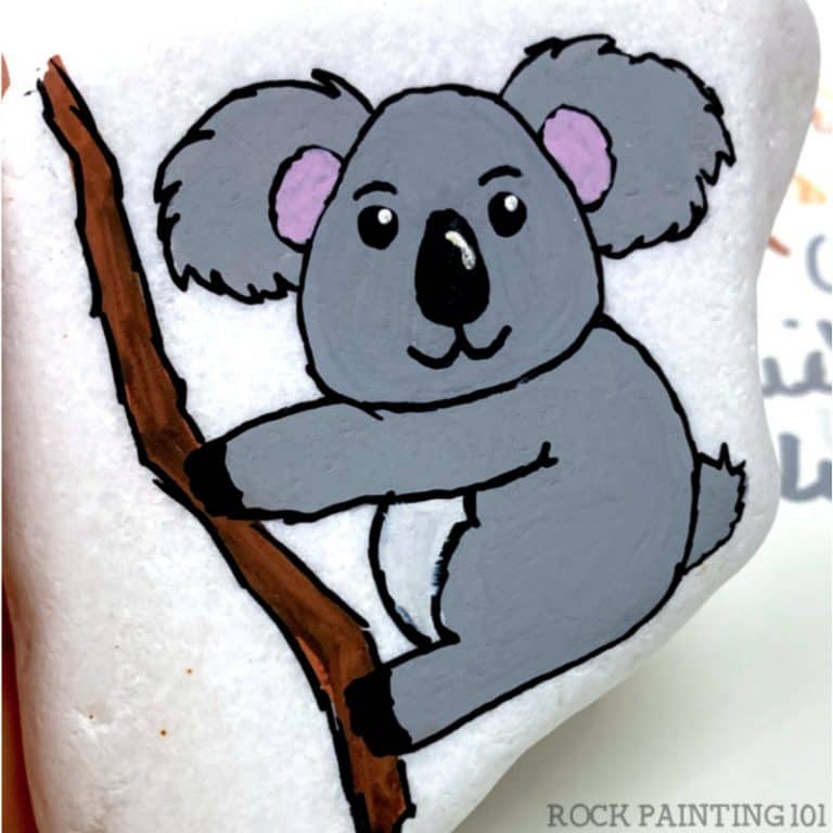 How to paint a Koala - Rock Painting 101