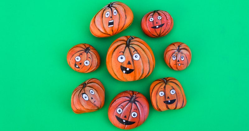 18 pumpkin painted rock ideas and tutorials - Rock Painting 101