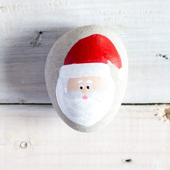 18 Santa Painted Rocks to paint this Christmas - Rock Painting 101