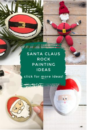 18 Santa Painted Rocks to paint this Christmas - Rock Painting 101