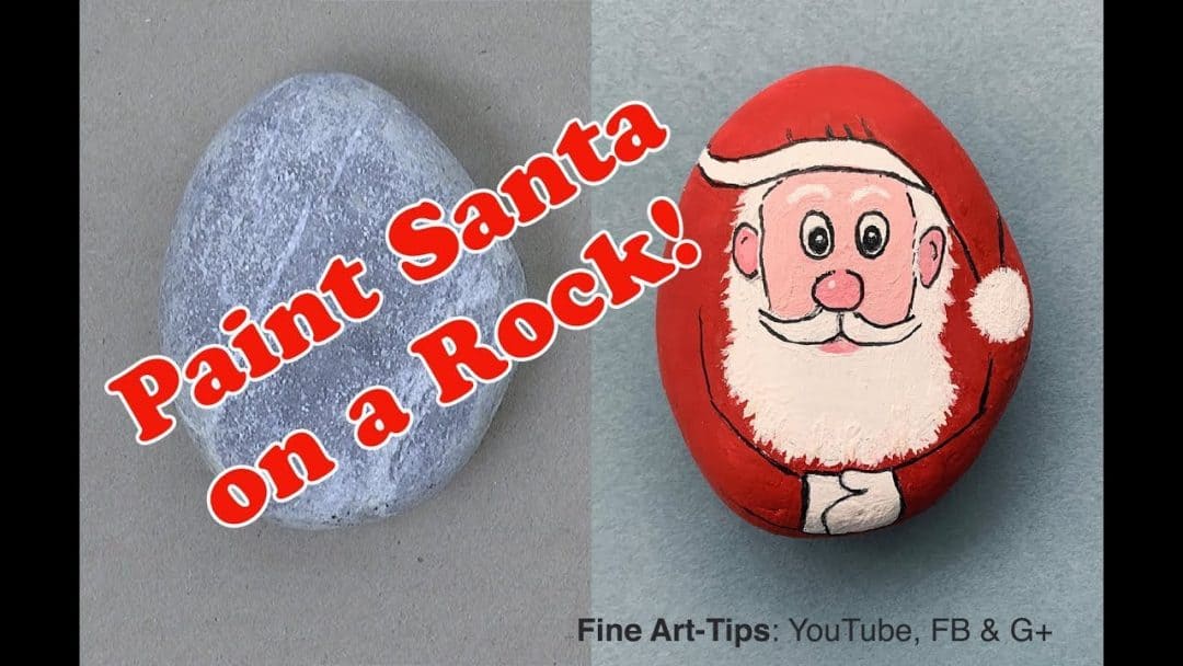 18 Santa Painted Rocks to paint this Christmas - Rock Painting 101
