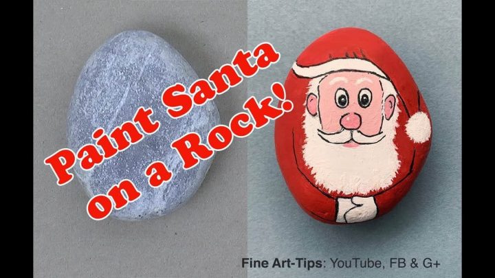 18 Santa Painted Rocks to paint this Christmas - Rock Painting 101