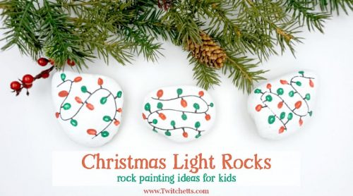 9 easy ideas for Christmas lights painted on rocks - Rock Painting 101