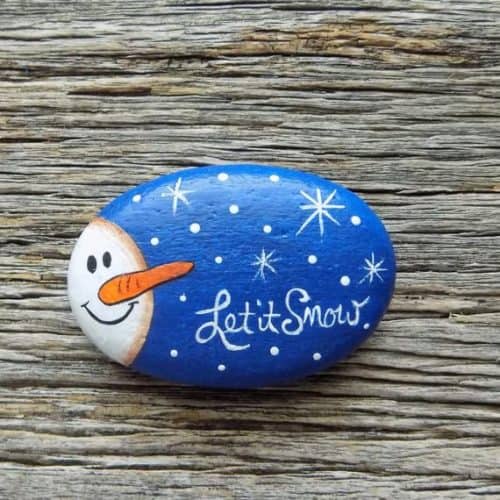 10 easy Snowman Painted Rocks - Rock Painting 101
