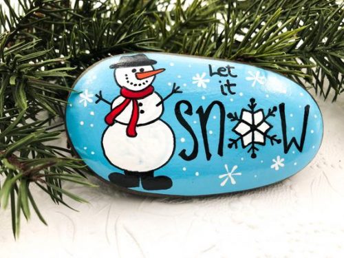 10 easy Snowman Painted Rocks - Rock Painting 101