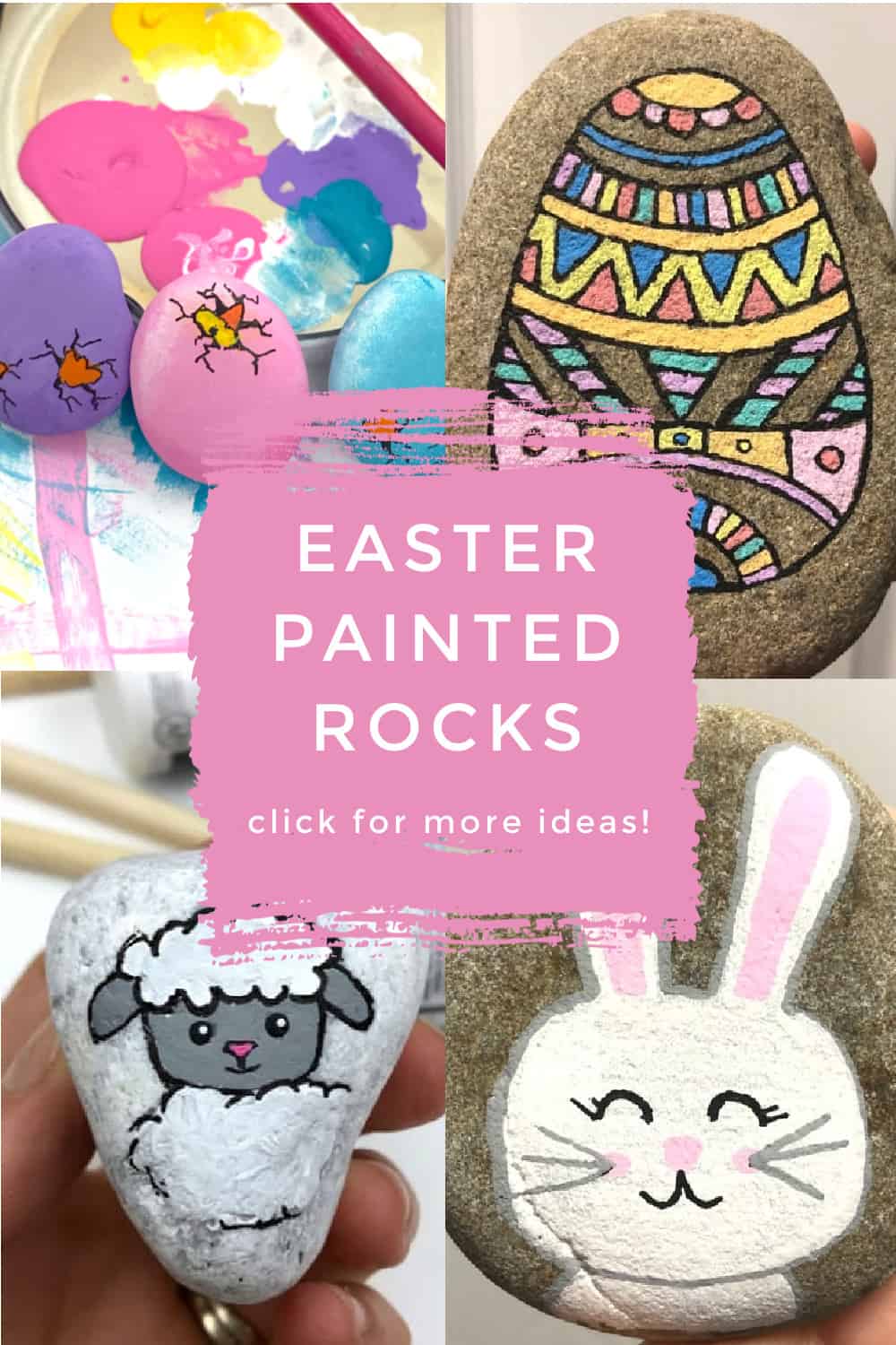 8 easy Easter painted rocks for all skill levels - Rock Painting 101