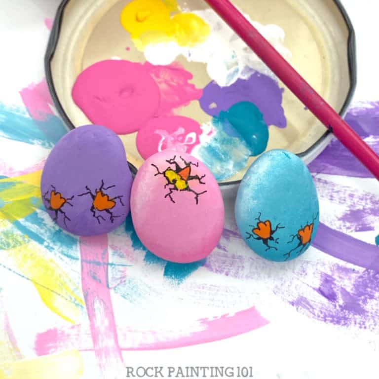 8 easy Easter painted rocks for all skill levels - Rock Painting 101