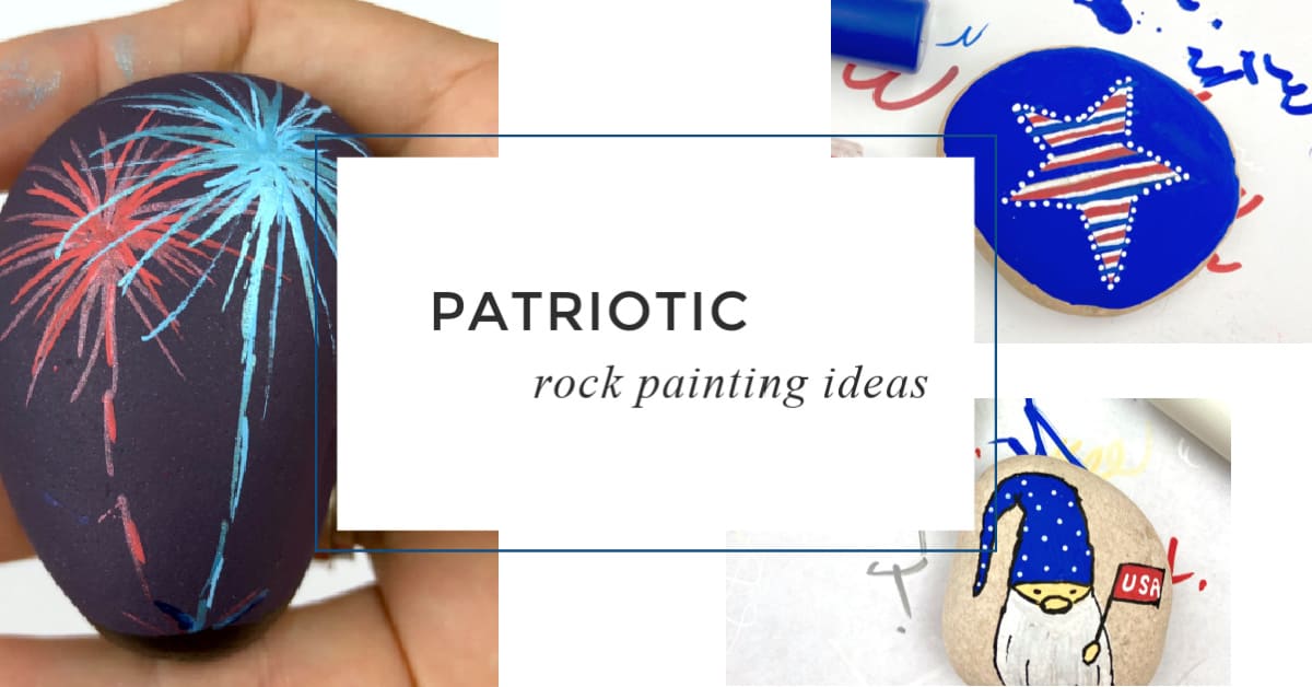10 Easy Patriotic Painted Rocks to make this summer - Rock Painting 101