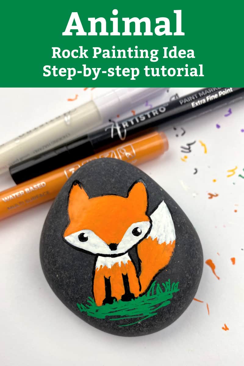 How to Paint A Fox Rock - Rock Painting 101