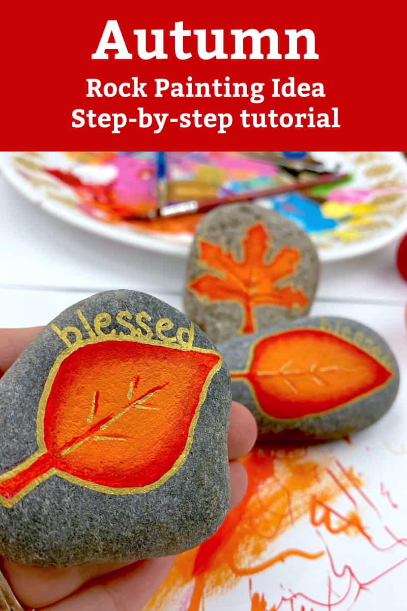 How to Paint Autumn Leaves with Acrylic Paint - Rock Painting 101