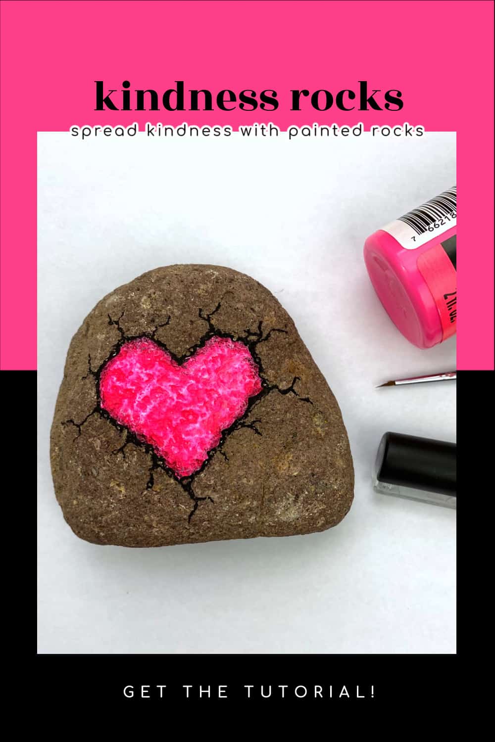 How to Paint a Broken Rock Heart Tutorial - Rock Painting 101