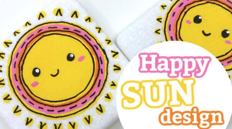 How to Paint a Happy Sun Design on a Rock - Rock Painting 101