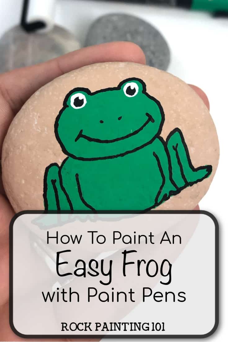 How to Paint a Frog Rock Tutorial for Beginners - Rock Painting 101