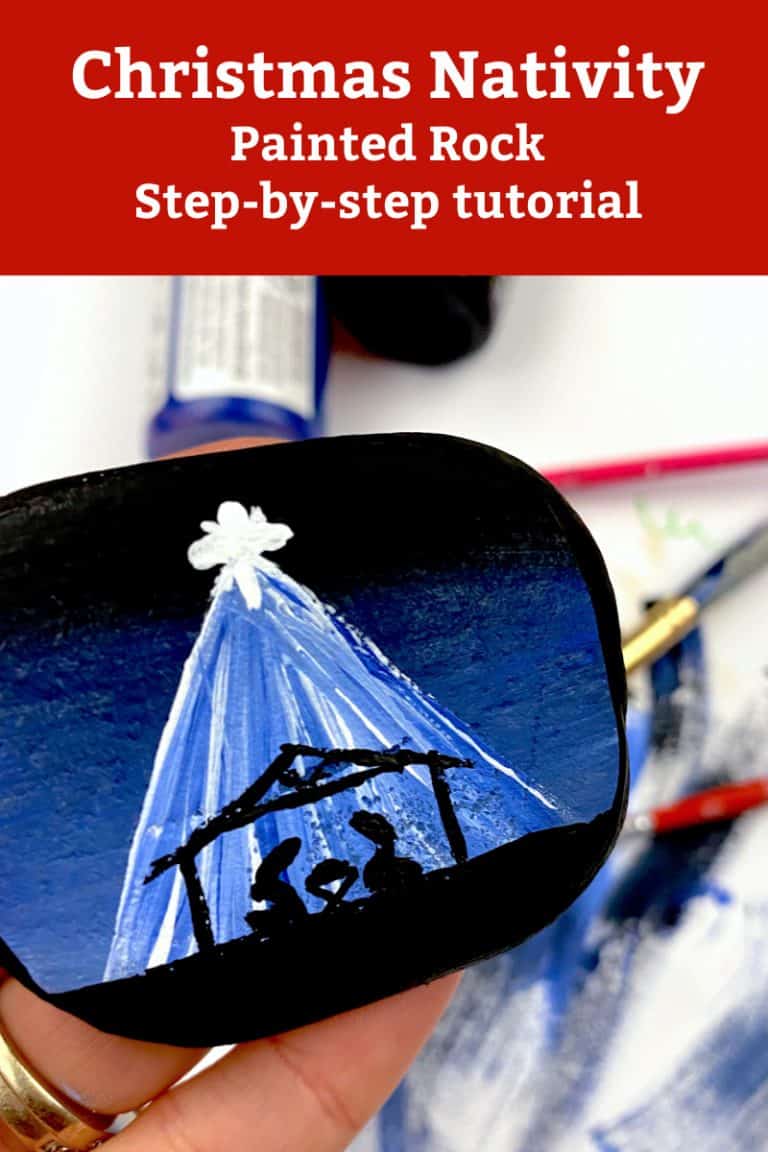 How to Paint a Nativity Scene with Acrylic Paint - Rock Painting 101