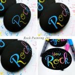 How to Paint Blended Hand Lettering Word Rocks - Rock Painting 101