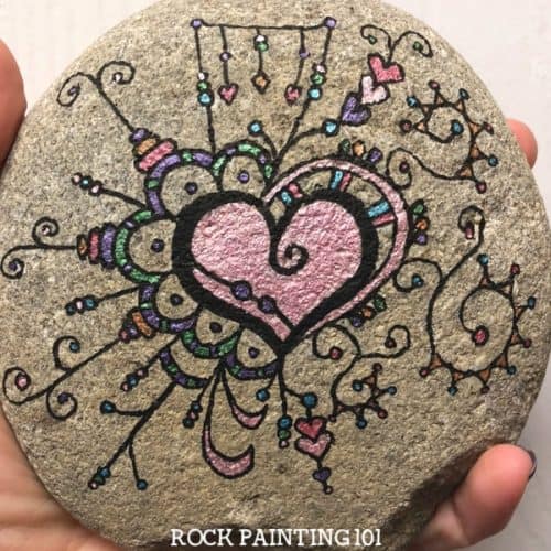 43 lovely painted heart rocks you can easily learn how to make