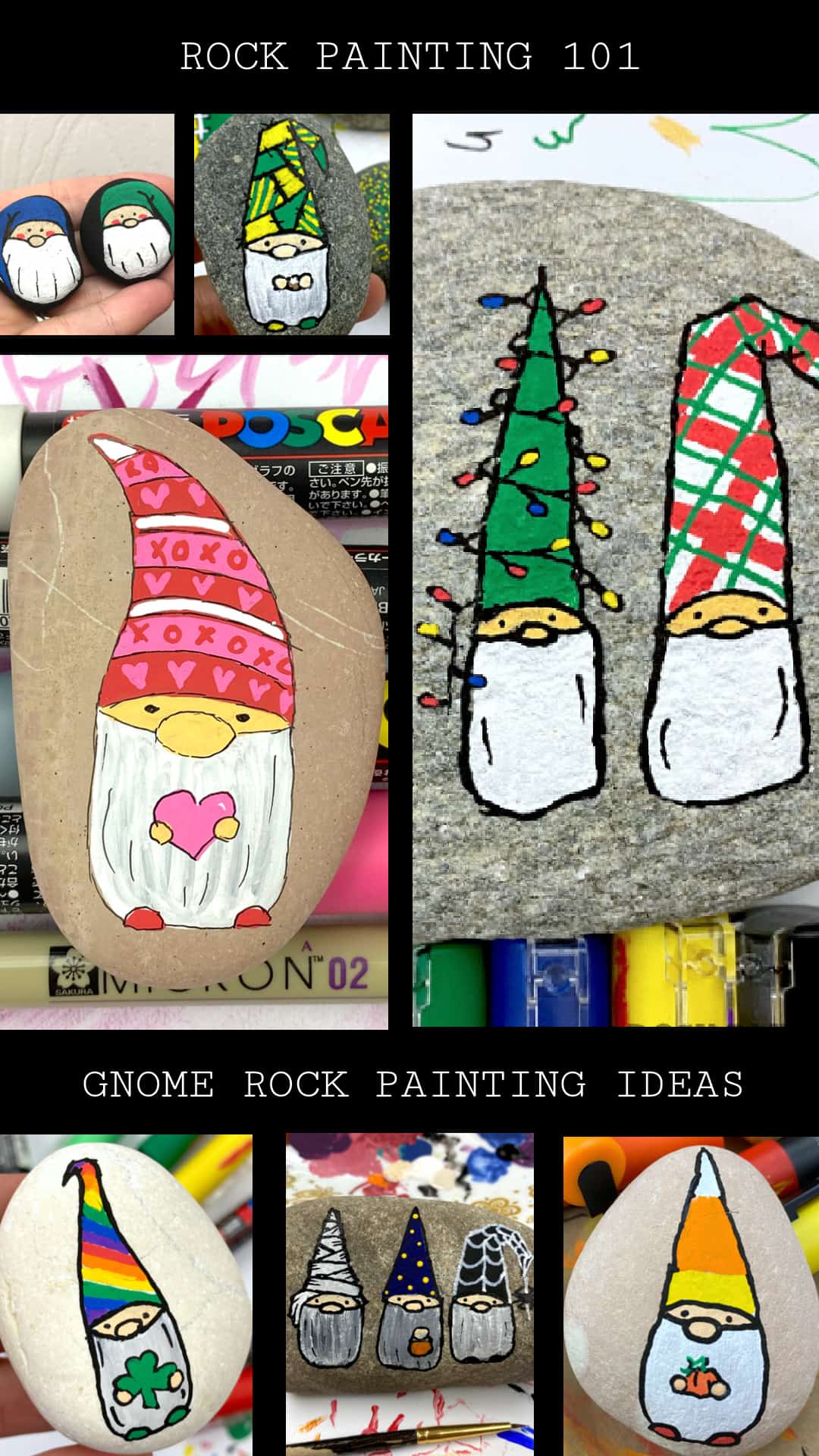 8 Easy to Paint Gnome Rocks to Inspire You - Rock Painting 101