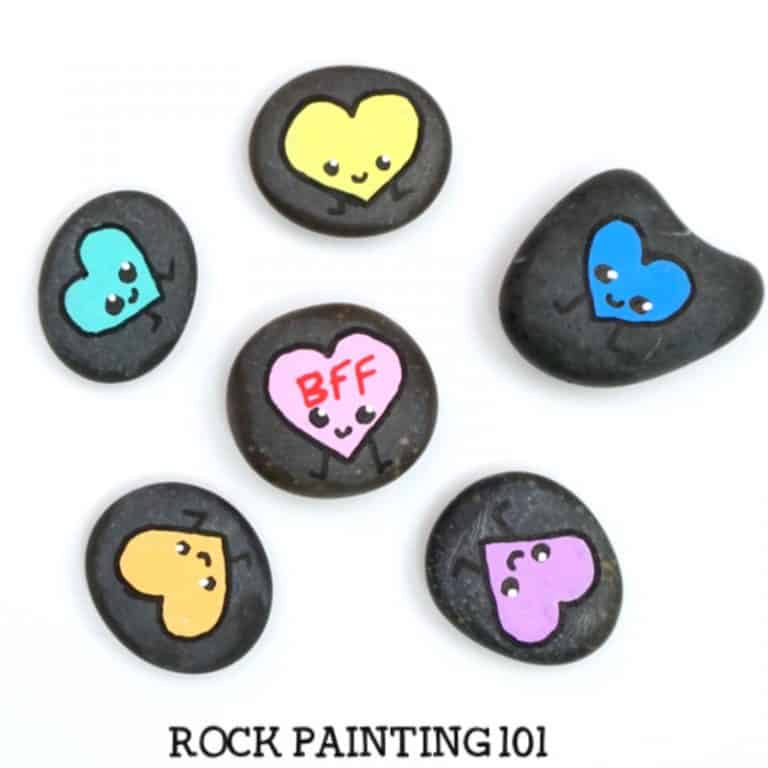 43 lovely painted heart rocks you can easily learn how to make
