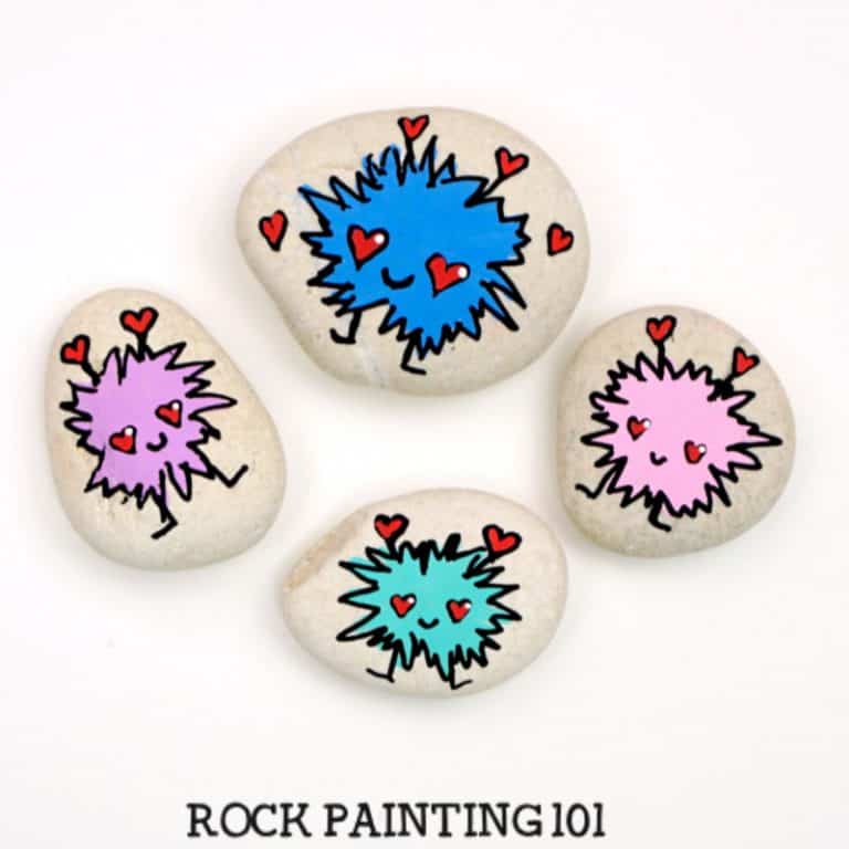 43 lovely painted heart rocks you can easily learn how to make