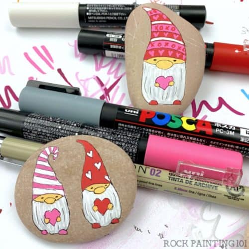 8 Easy to Paint Gnome Rocks to Inspire You - Rock Painting 101