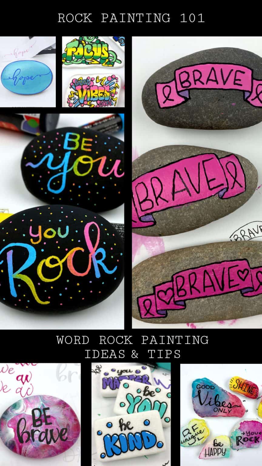 How To Paint Word Rocks & Tips You Need to Know - Rock Painting 101