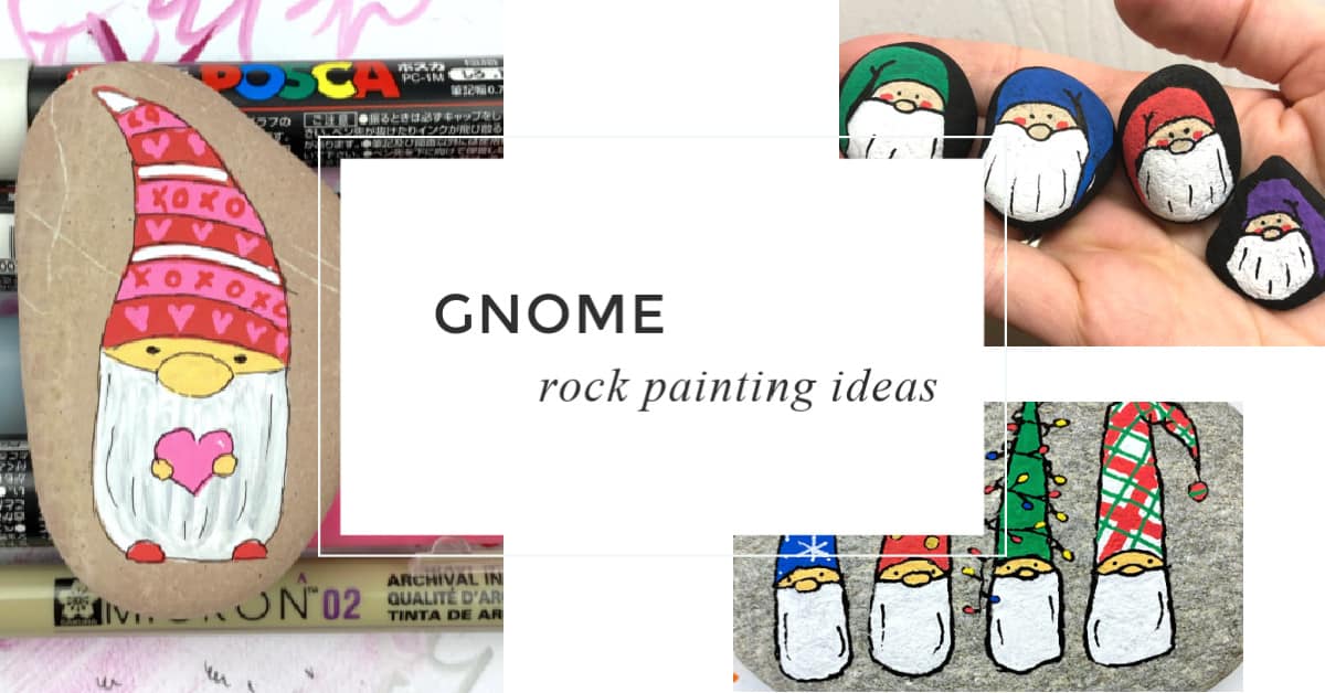 8 Easy to Paint Gnome Rocks to Inspire You - Rock Painting 101