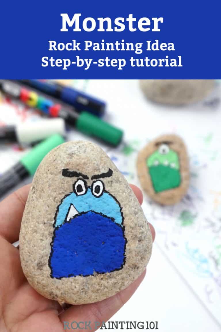 How to Paint an Adorable Grumpy Monsters - Rock Painting 101