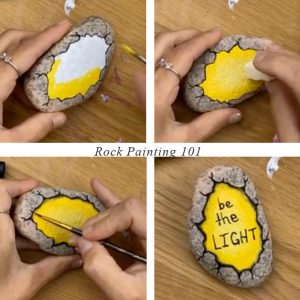 How to Paint a Broken Rock Illusion - Rock Painting 101