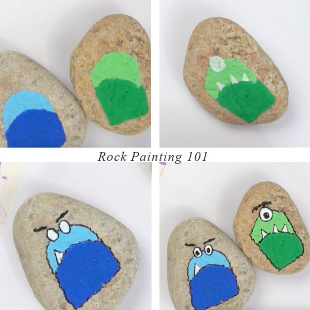 How to Paint an Adorable Grumpy Monsters - Rock Painting 101