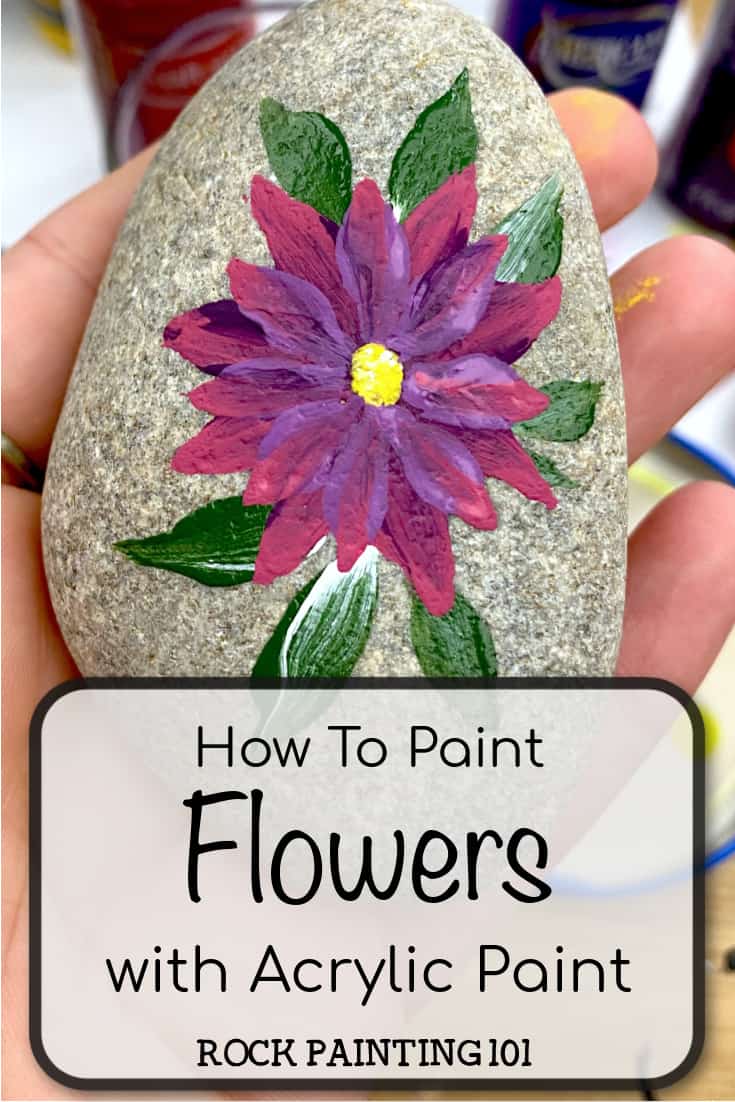Easy Flower Painting for Beginners - How to Paint Flowers with Acrylics ...