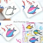Easy Fish Painting for Beginners with Paint Pens - Rock Painting 101