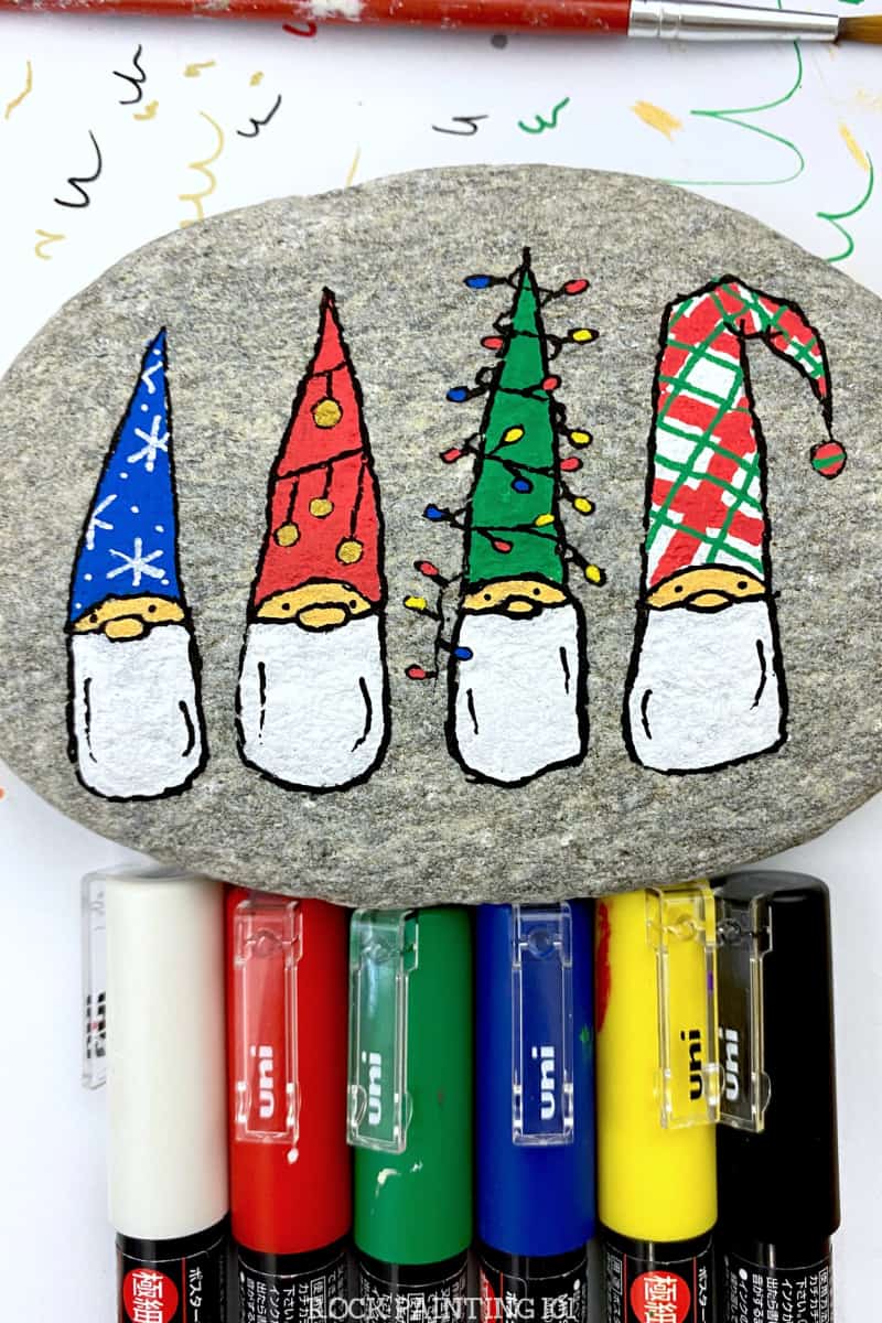 How To Draw Gnomes with Christmas Flair! Gnomes made Easy! - Rock ...