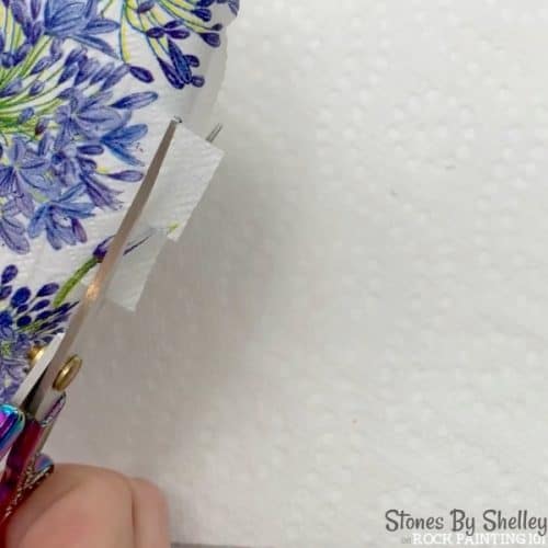 How to Decoupage Rocks with Napkins Step by Step - Rock Painting 101
